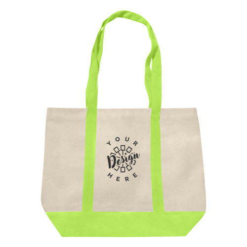 Custom Bag Edge 12 oz. Canvas Tote with Contrasting Handles ...